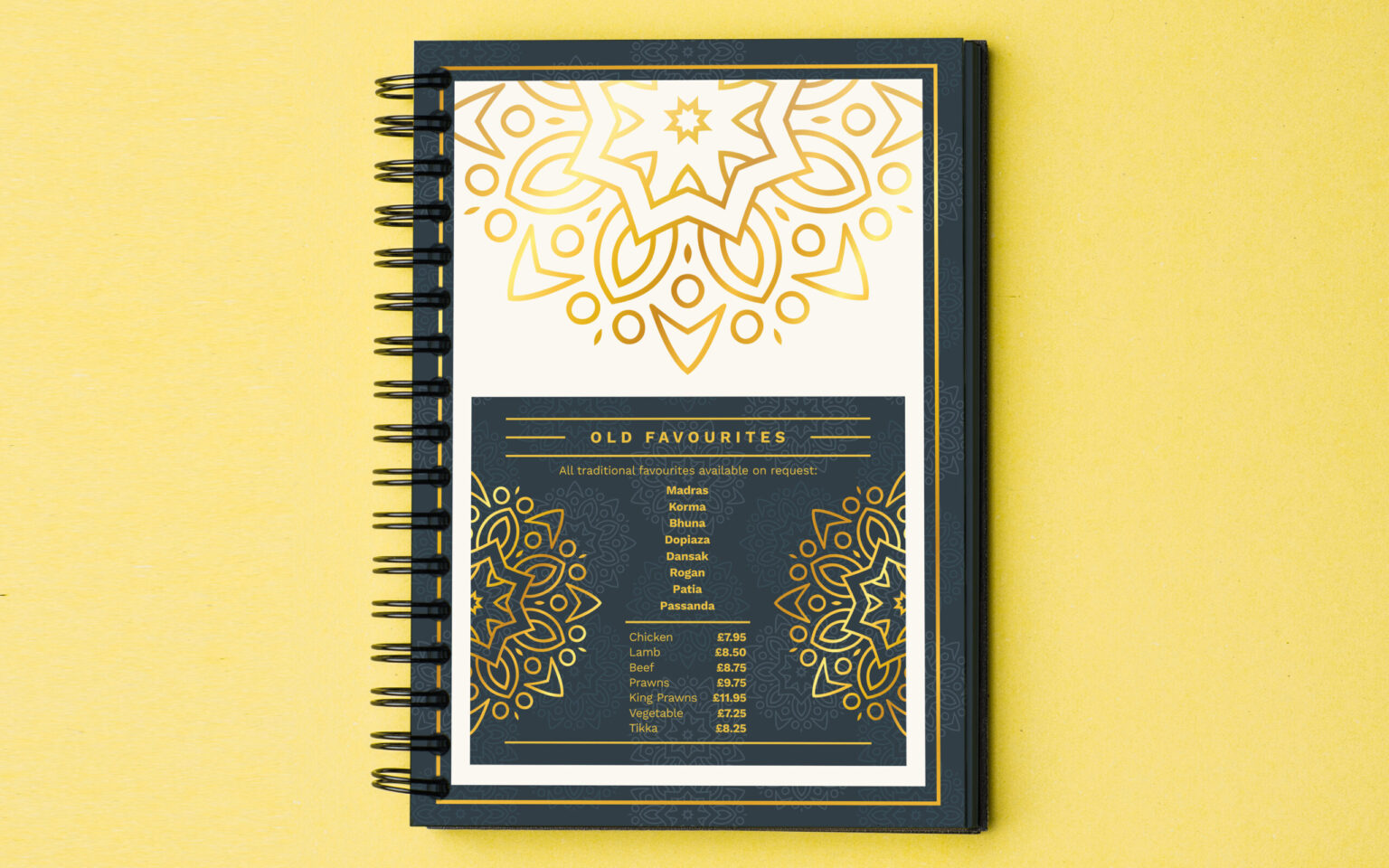 Bespoke Menus - DS Creative - Sheffield Printing, Design and Websites